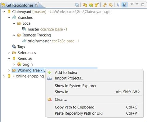 Eclipse Egit How To Restore Git To To The Clean State Stack Overflow
