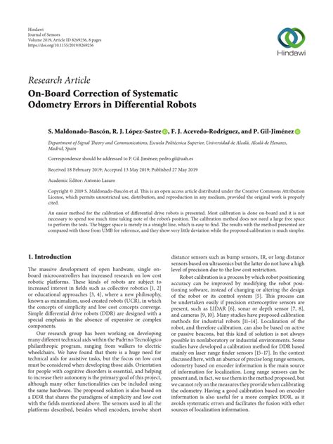 Pdf On Board Correction Of Systematic Odometry Errors In Differential Robots