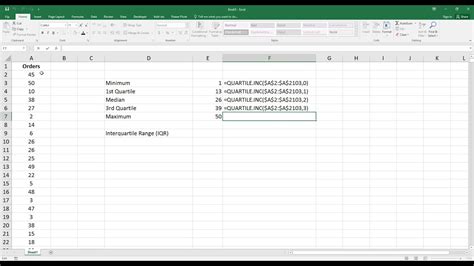 How To Find Quartiles And Interquartile Range Iqr In Excel [hd