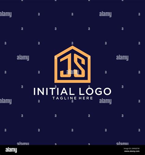 Initial Js Logo With Abstract Home Shape Modern Minimalist Realty Logo