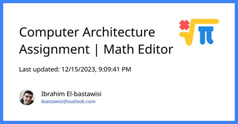 Computer Architecture Assignment Math Editor