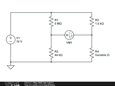 Phys 1e03 Lab 2 Part 3 Circuitlab