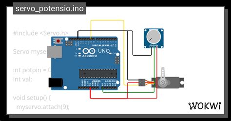 Servo Potensio Ino Wokwi ESP32 STM32 Arduino Simulator