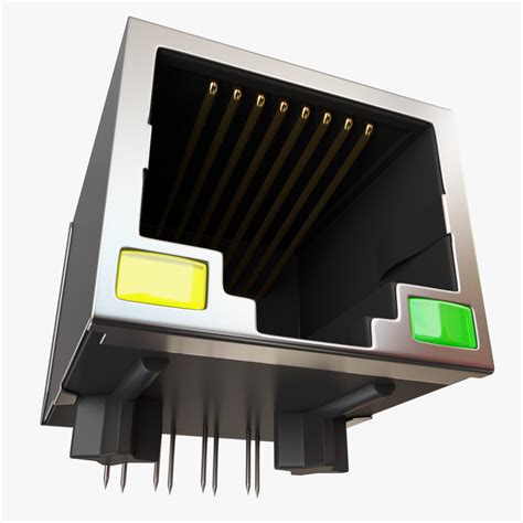 Connector Rj45 3d Model 19 Max Ma C4d Blend Obj Fbx 3ds Free3d