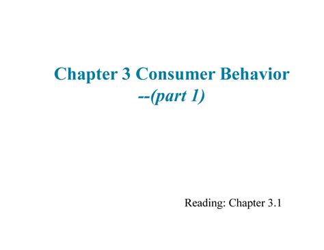 Ch3 Part1 Econ2210 Lecture Slides Of Chapter 3 Chapter 3 Consumer
