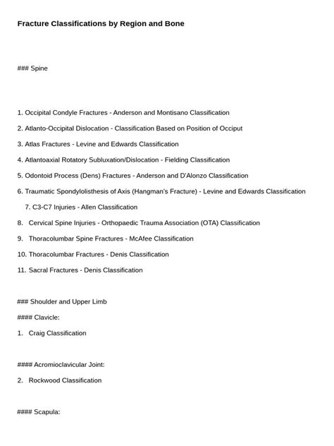 Fracture Classifications Pdf Elbow Joints