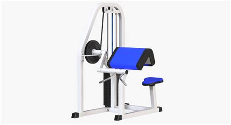Bicep Curl Machine Model TurboSquid