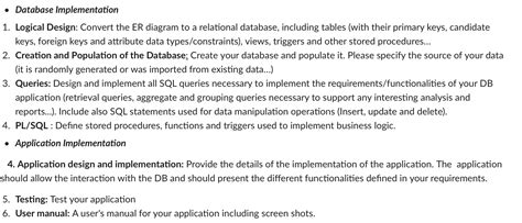 Solved 1 Logical Design Convert The Er Diagram To A