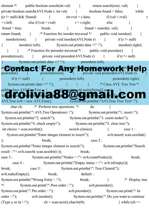 Here Is The Code Given In The Instructionsclass Avl Pdf Programming Languages Computing