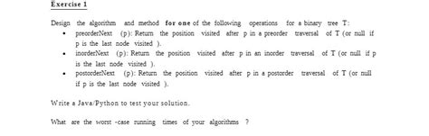 Solved Exercise 1 Design The Algorithm And Method For One Of The