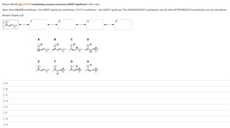 Solved Please Identify All Minor Contributing Resonance