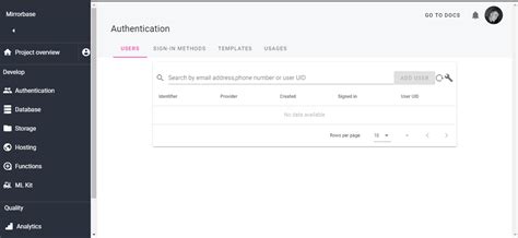 GitHub BuddhaNag MirrorBase Vue Vuetify Theme Free Firebase Console Clone Template