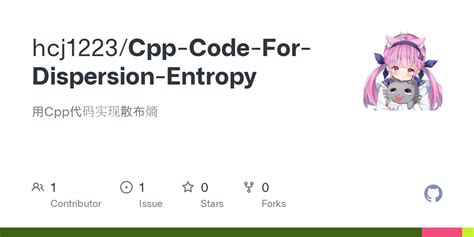 Github Hcj1223cpp Code For Dispersion Entropy 用cpp代码实现散布熵