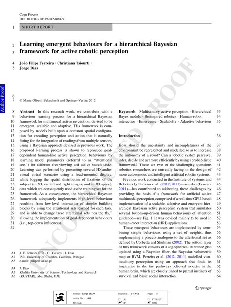 Pdf Learning Emergent Behaviours For A Hierarchical Bayesian