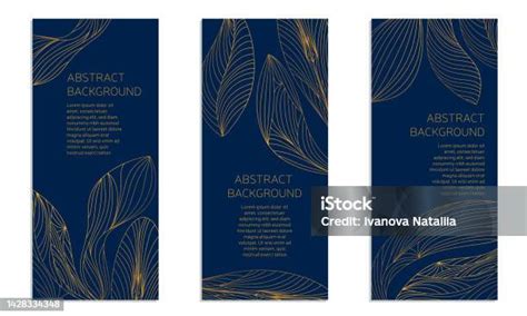 프리미엄 또는 고급 배너 또는 카드 디자인을위한 황금 요소가있는 추상적 인 어두운 배경 세트 벡터 일러스트 레이 션 0명에 대한 스톡 벡터 아트 및 기타 이미지 Istock