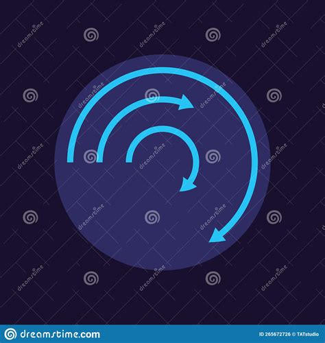 Radial Infographic Diagram Design Template For Dark Theme Cartoon Vector
