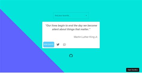 Random Quote Machine Codesandbox