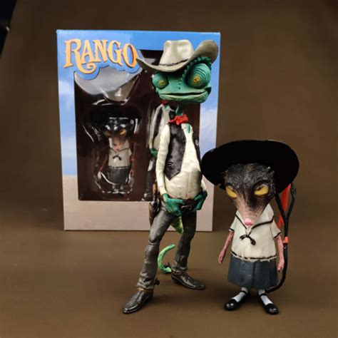 20212pcs Rango Movie Character Toy Lizard Doll 7 Rango Action Figure