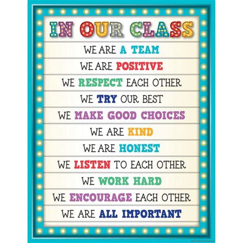 Marquee In Our Class Chart Pack Of 12 Shelhealth
