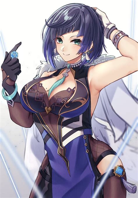 Yelan Genshin Impact Drawn By Reia Hana Danbooru