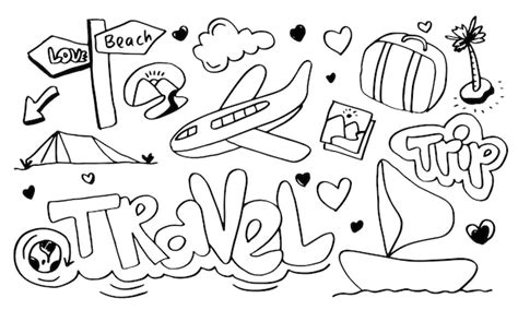 World Travel Clip Art Black And White