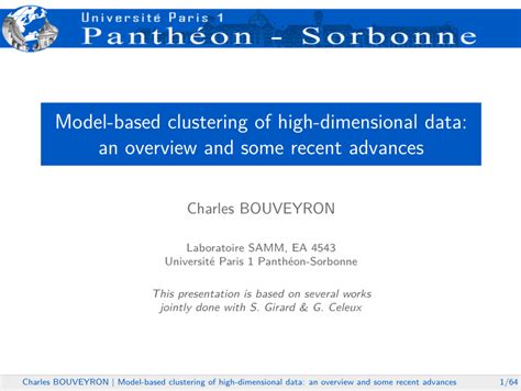 Pdf Model Based Clustering Of High Dimensional Data An Overview And