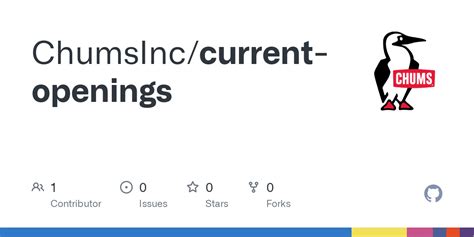 Github Chumsinccurrent Openings