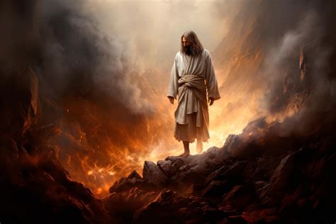 Premium Photo Powerful Depiction Of Jesus Christ His Aura A Blend Of Compassion And Divinity