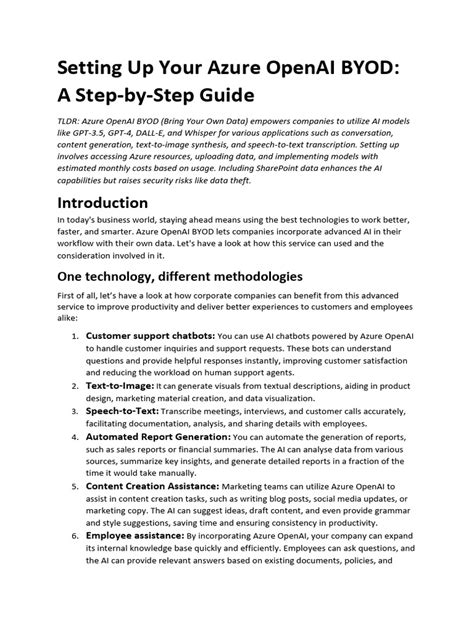 Azure Openai Byod Pdf Microsoft Azure Computer Security