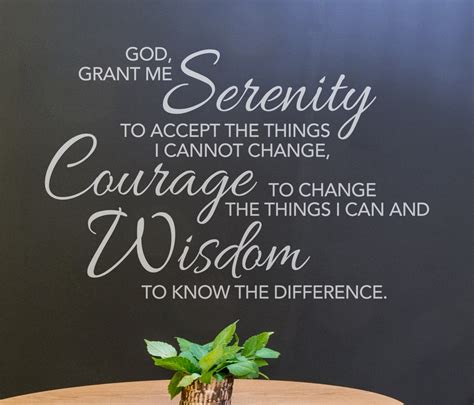 Serenity Prayer Wall Decal Sticker Dining Room Wall Quote Decor Religious Faith Wall Quote