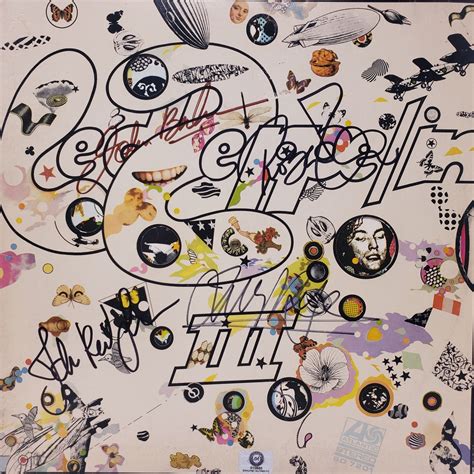 Led Zeppelin Signed Led Zeppelin Iii Album Cover