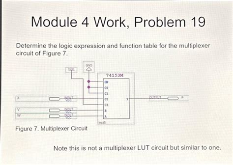 Solved Module Work Problem Determine The Logic Chegg