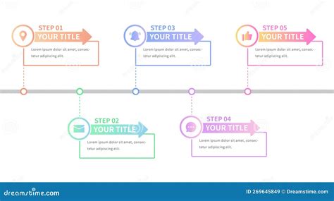 an infographic template with an icon timeline that describes the