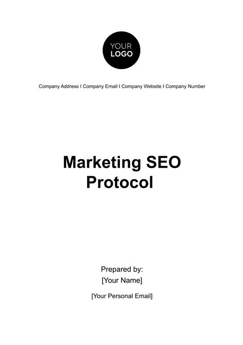 Free Marketing Seo Protocol Template To Edit Online