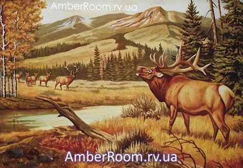 Олені 4 Купити картини з бурштину Олені 4 характеристики опис ціна фото замовити Богуслав