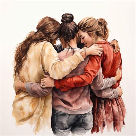 Premium Photo The Power Of Friendship In A Vibrant Artwork