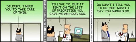 Dilbert On Shifting Priorities