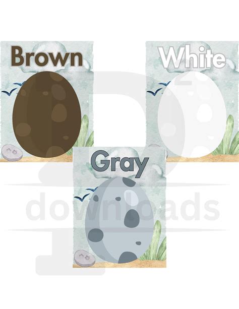 Dinosaur Classroom Theme Color Posters Chart Etsy