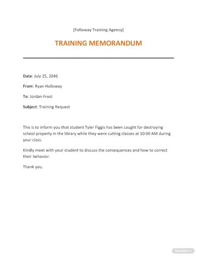 6 Training Memo Examples To Download