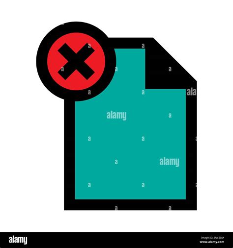 Delete File Icon Line Isolated On White Background Black Flat Thin Icon On Modern Outline Style