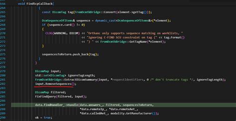 c find and sequence matching general orthanc users
