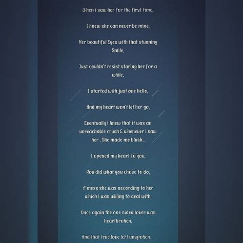One Sided Love Poetry