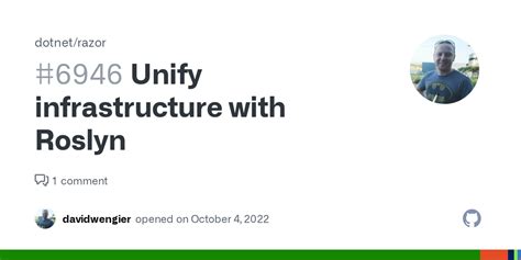 Unify Infrastructure With Roslyn · Issue 6946 · Dotnetrazor · Github