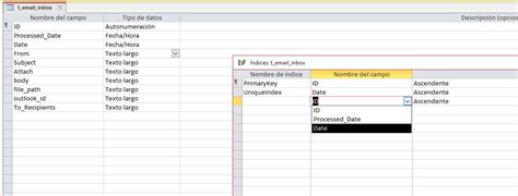 Ms Access Index Only Displays 3 First Fields How To Add More Fields