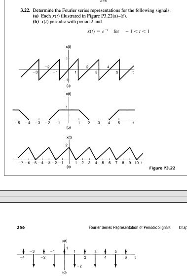 Solved 3 22 ﻿determine The Fourier Series Representations