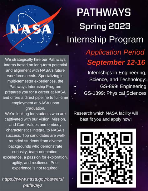Nasa Pathways Internship Program Application Deadline September 16
