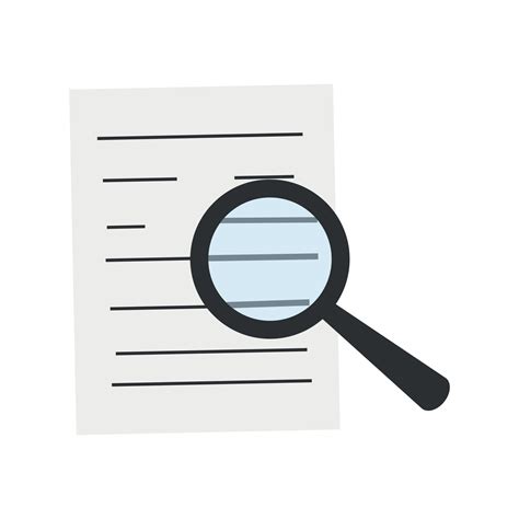 Magnifying Glass And Document Page 23000880 Vector Art At Vecteezy