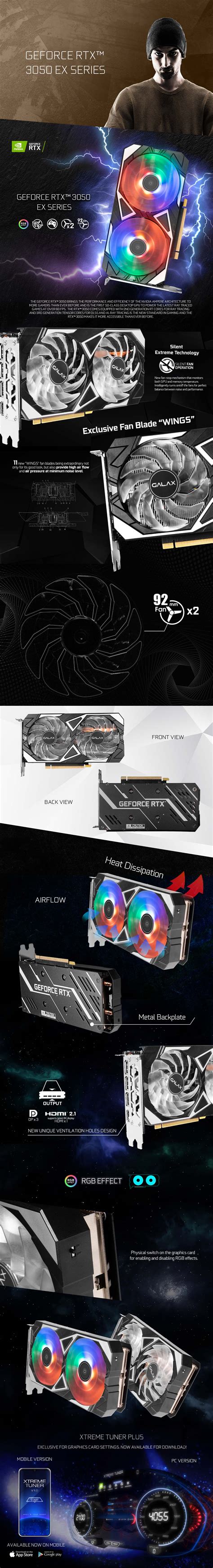 Placa de Vídeo Galax Nvidia Geforce RTX EX OC Click GB GDDR Bits DLSS Ray