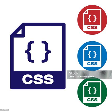 Blue Css File Document Icon Download Css Button Icon Isolated On White