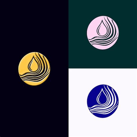 Serene Water Conservation Award 로고는 물방울과 평온한 창의적이고 독특한 터 디자인을 가지고 있습니다